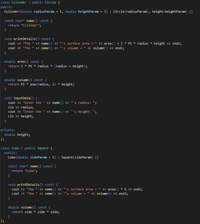 Simple shape calculator | Justin Corpuz | Professional Portfolio